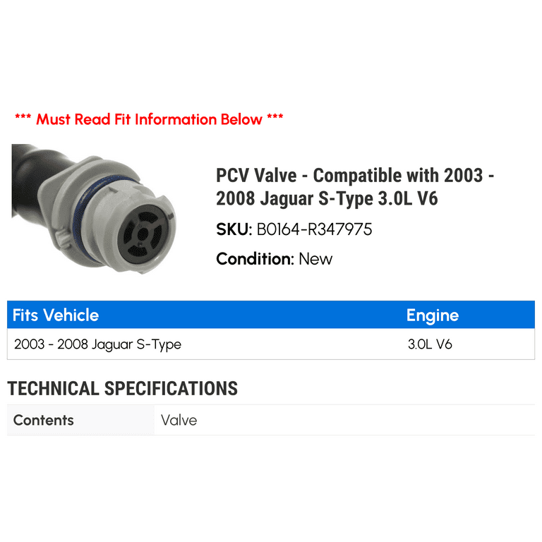 Jaguar x type pcv valve store