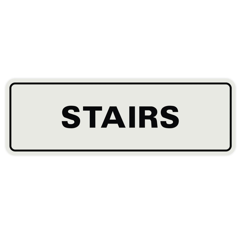 Standard Stairs Sign - Lt Gray - Small 2" X 6" - Walmart.com
