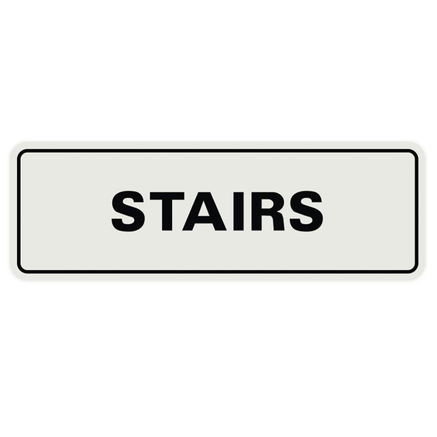 Standard Stairs Sign - Lt Gray - Small 2" X 6" - Walmart.com