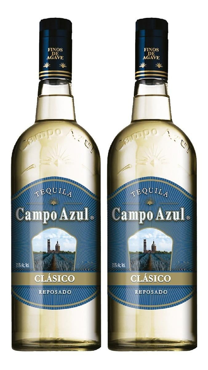 Tequila Campo Azul Reposado Duo 750 ml Pack de 12 | Walmart en línea
