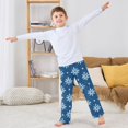 Pajama Pants Snowflakes Snowflake Geometric Elements Blue Background ...