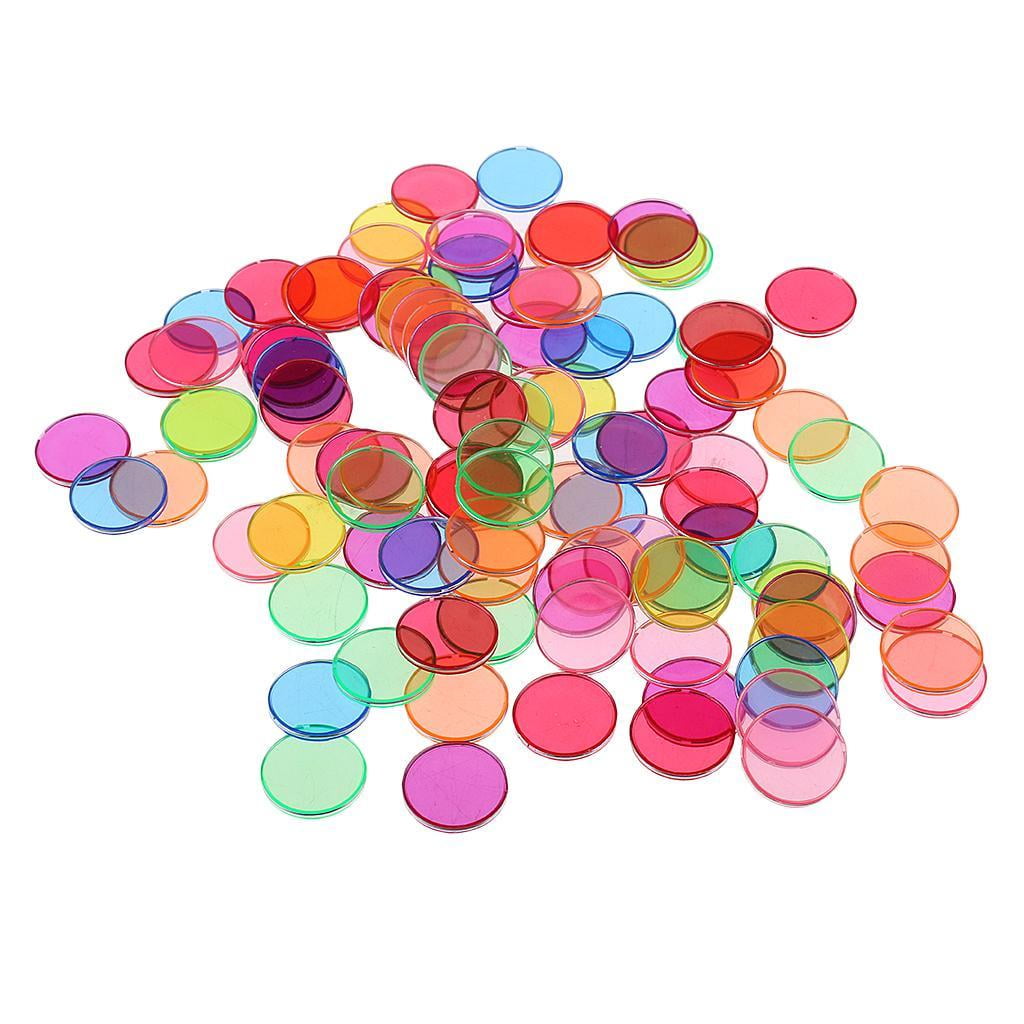 Pieces Transparent Color Counting Chips Math Counters Game for learning ...