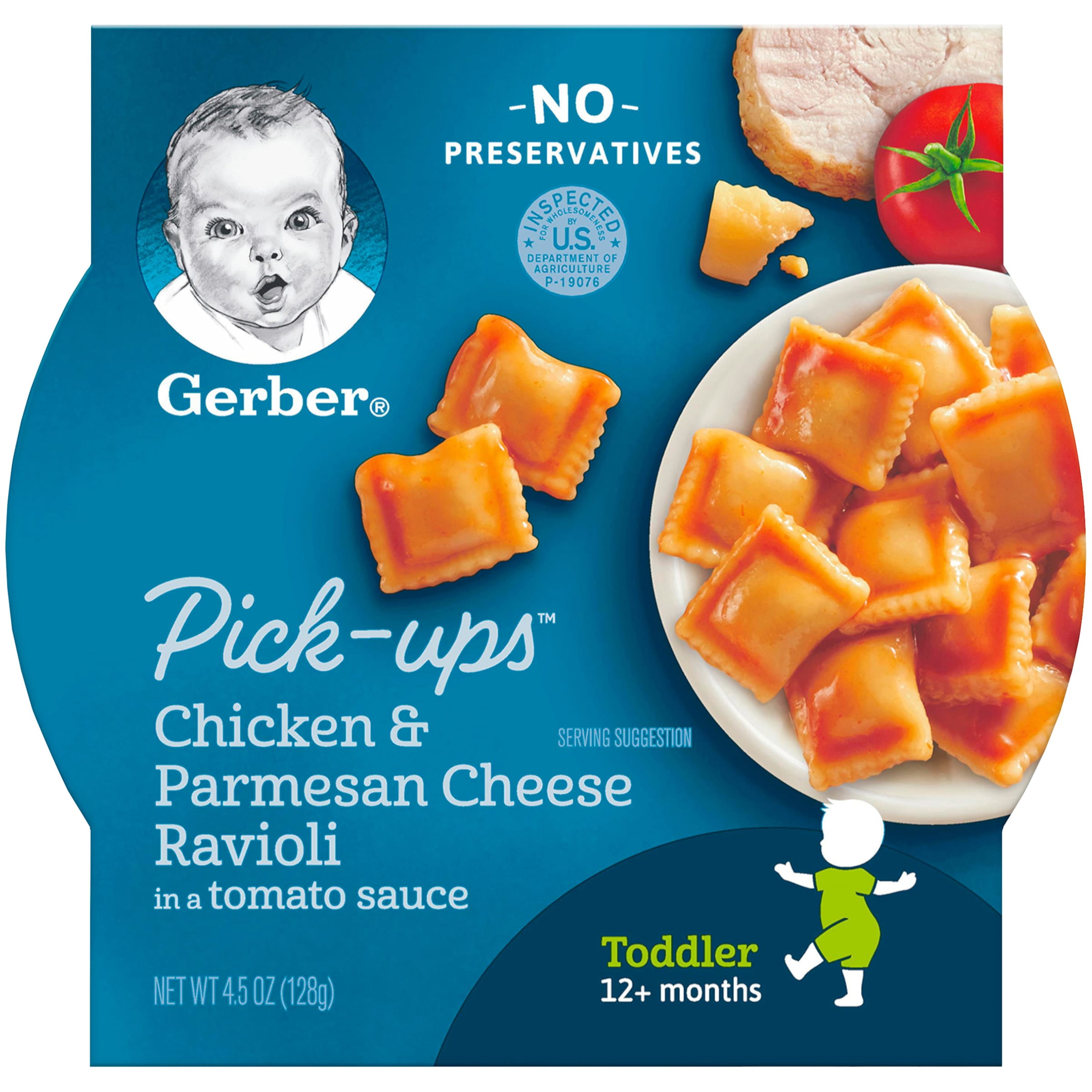 Gerber Pick-Ups Chicken and Parmesan Cheese Ravioli in Tomato Sauce ...