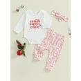 Suealasg 3Pcs Newborn Girls Spring Fall Clothes Baby Girls Christmas Outfit 3 6 12 18 Months ...