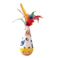 2 Pcs Cat Faux Feather Toys & Wooden Tumbler,Self Standing Interactive ...
