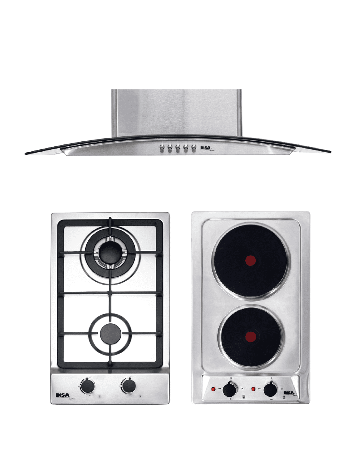 Combo DISA HOME Parrilla a Gas, Parrilla Eléctrica y Campana Extractora ...