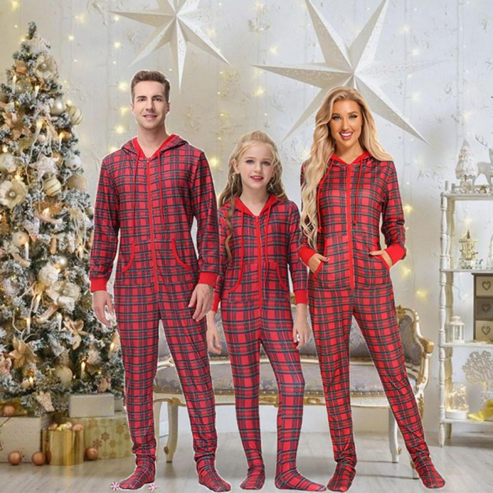 Onesies Sleepwear Autumn Hooded Homewear Classic Christmas Patterns ...