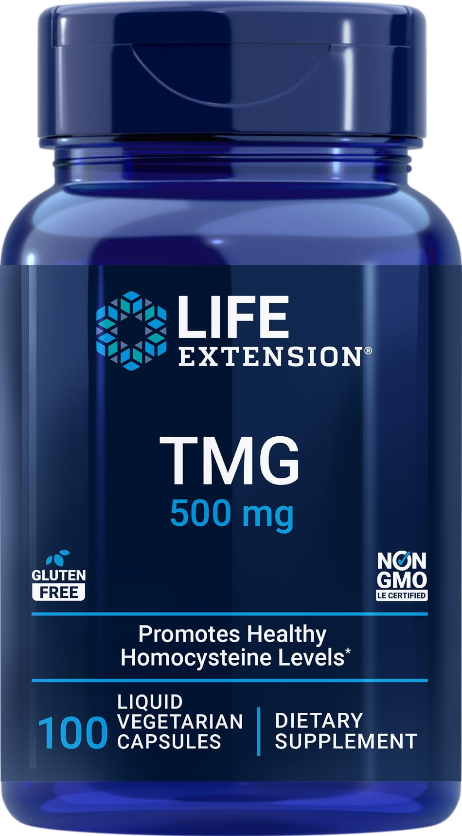 Supplement Life Extension TMG 500 mg 100 cápsulas vegetarianas líquidas ...