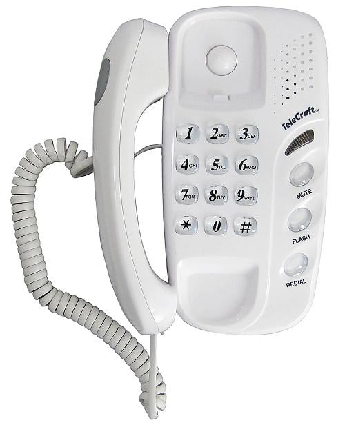 Coby B526WHT b526wht- Wall Mountable Trim Phone - Walmart.com
