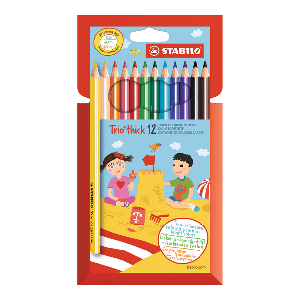 Stabilo® Trio Thick Colored Pencil, 12-Color Set - Walmart.com