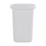 Rubbermaid White 13 gal Garbage Lid Container, Spring Top Plastic ...