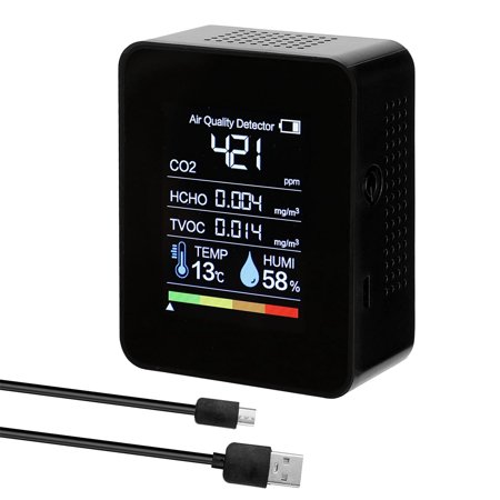 Air Quality Tester Home Office USB Rechargeable Air Quality Meter ...