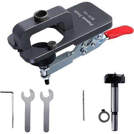 35mm Hole Punch, Hinge Hole Drilling Guide Finding Jig Tool for Door ...