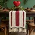 Bohemian Macrame Table Runner with Tassels and Floral Lace Pattern for ...