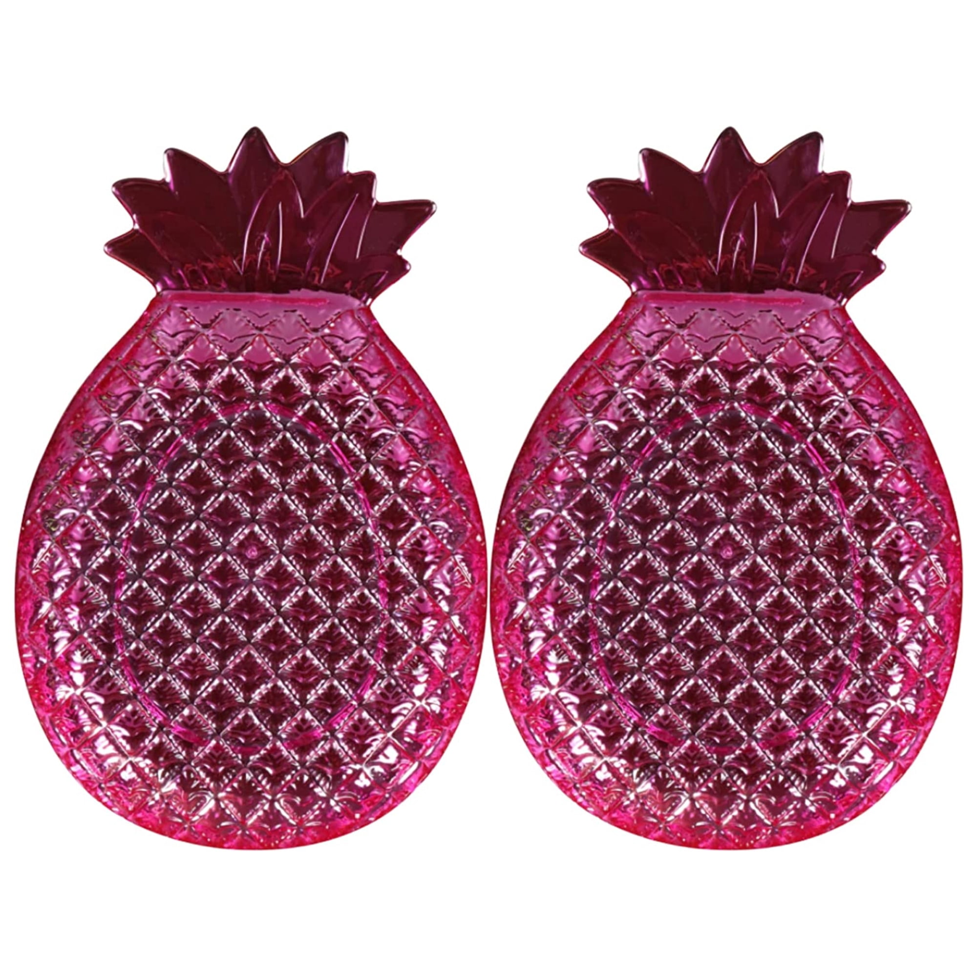 Metallic Pineapple Shape Tray Dish Serving Plate for Snacks Fruits ...
