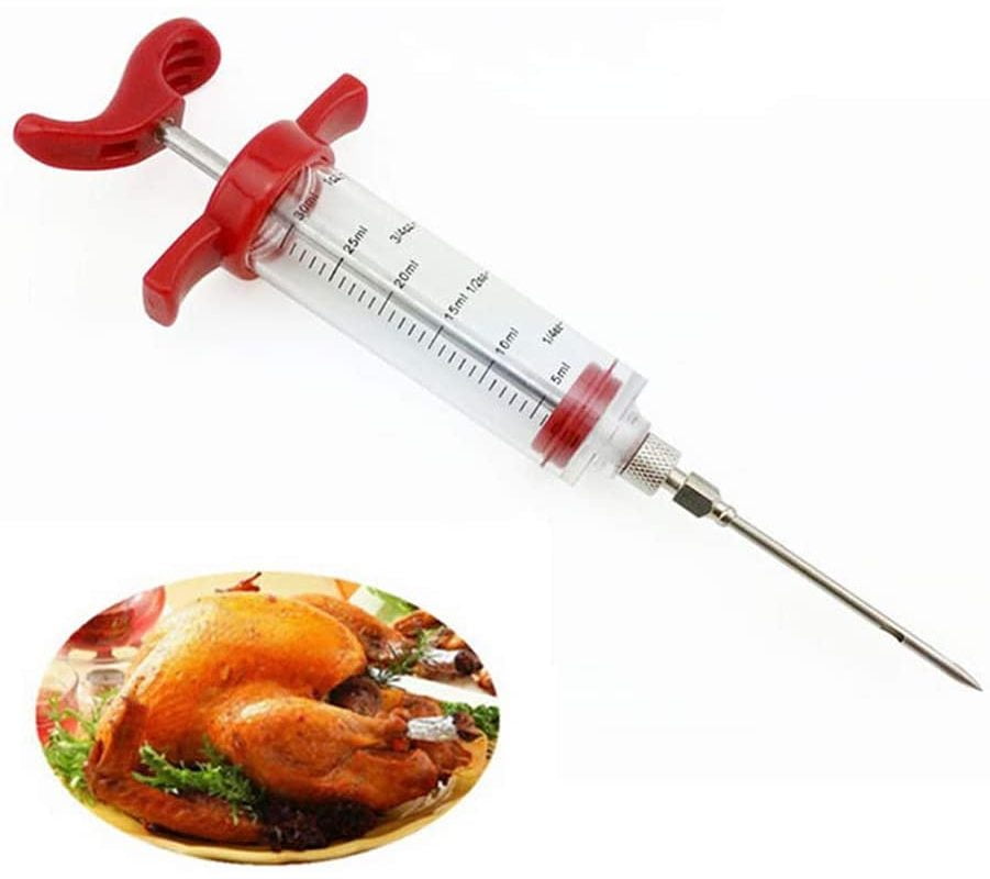 Jeringa inyectora de adobo con aguja para carne enroscable para carne a ...