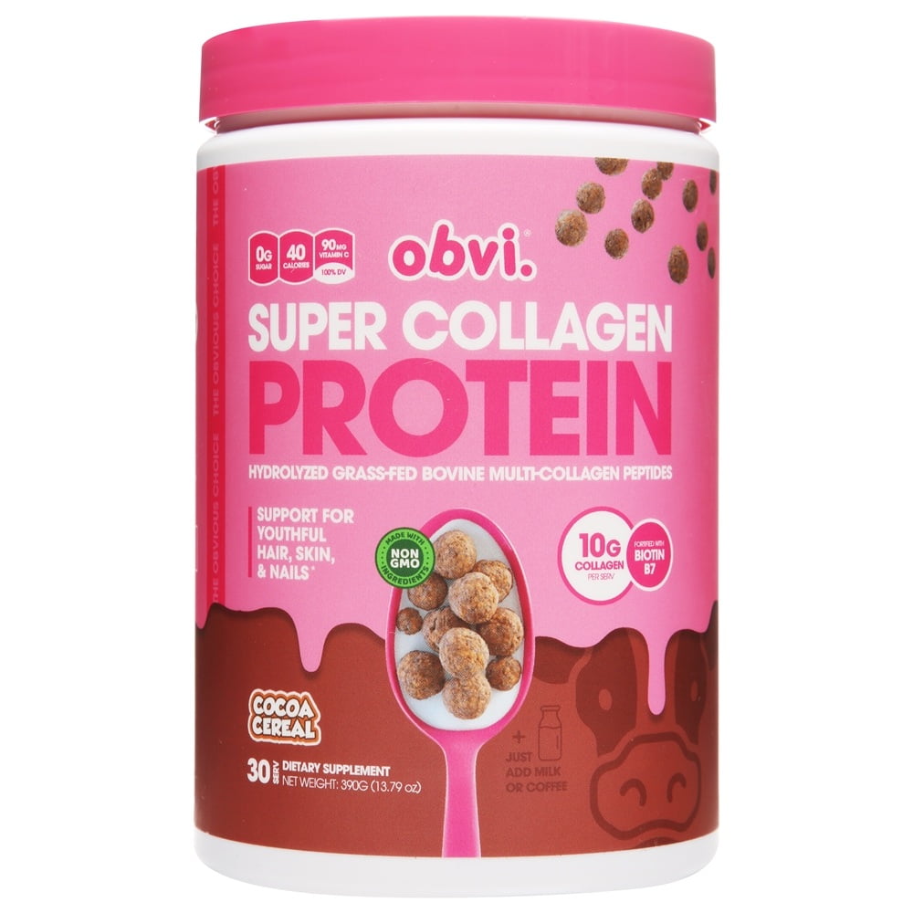 Obvi - Super Collagen Protein Powder 30 Servings Cocoa Cereal - 13.79 ...