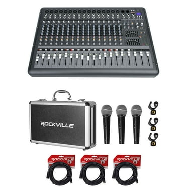 Rockville RPM109 12 Channel 4800w Powered Mixer EQ/Effects/USB+Mics ...