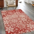 Area Rug for Living Room, Christmas Snowflakes Non-Slip Indoor Large ...
