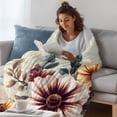 American Vintage Flowers Throw Blanket for Couch Country Style Retro ...