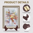 2Pcs Wooden Easel Plate Holder, 4" Small Wood Easels Folding Table ...