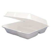 Dart Foam 3 Compartment Carryout Food Containers, 200 count - Walmart.com