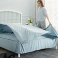 Bedsure Full Size Light Blue Comforter Sets - 7 Pieces Pintuck Bed in A ...