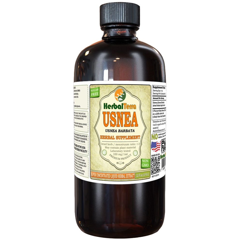 Usnea (Usnea barbata) Tincture, Dried Thallus Liquid Extract (Herbal ...