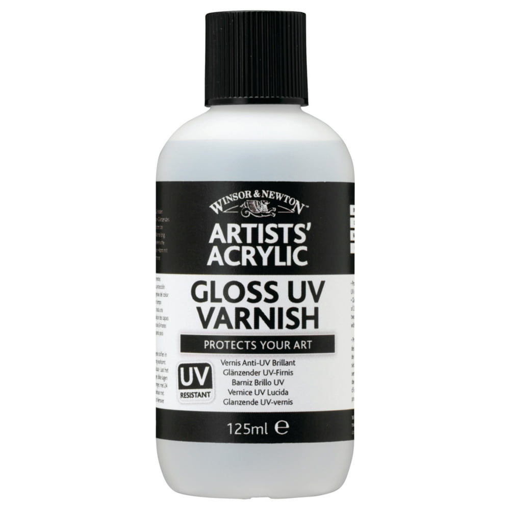 Winsor & Newton Artists' Acrylic UV Varnish, 125ml Bottle, Gloss ...