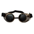 Steampunk Style Goggles Round Circle Adjustable Strap Costume Copper ...