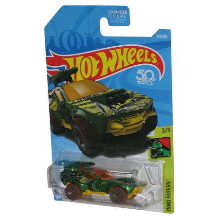 Hot Wheels Dino Riders 3/5 (2017) Green Sting Rod II Toy Car 210/365 ...