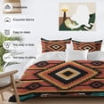 Aztec Tribe Duvet Cover Set Queen Size, Brown Green Abstract Vintage ...