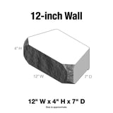 Pavestone 12" Buff Concrete Retaining Wall - Walmart.com