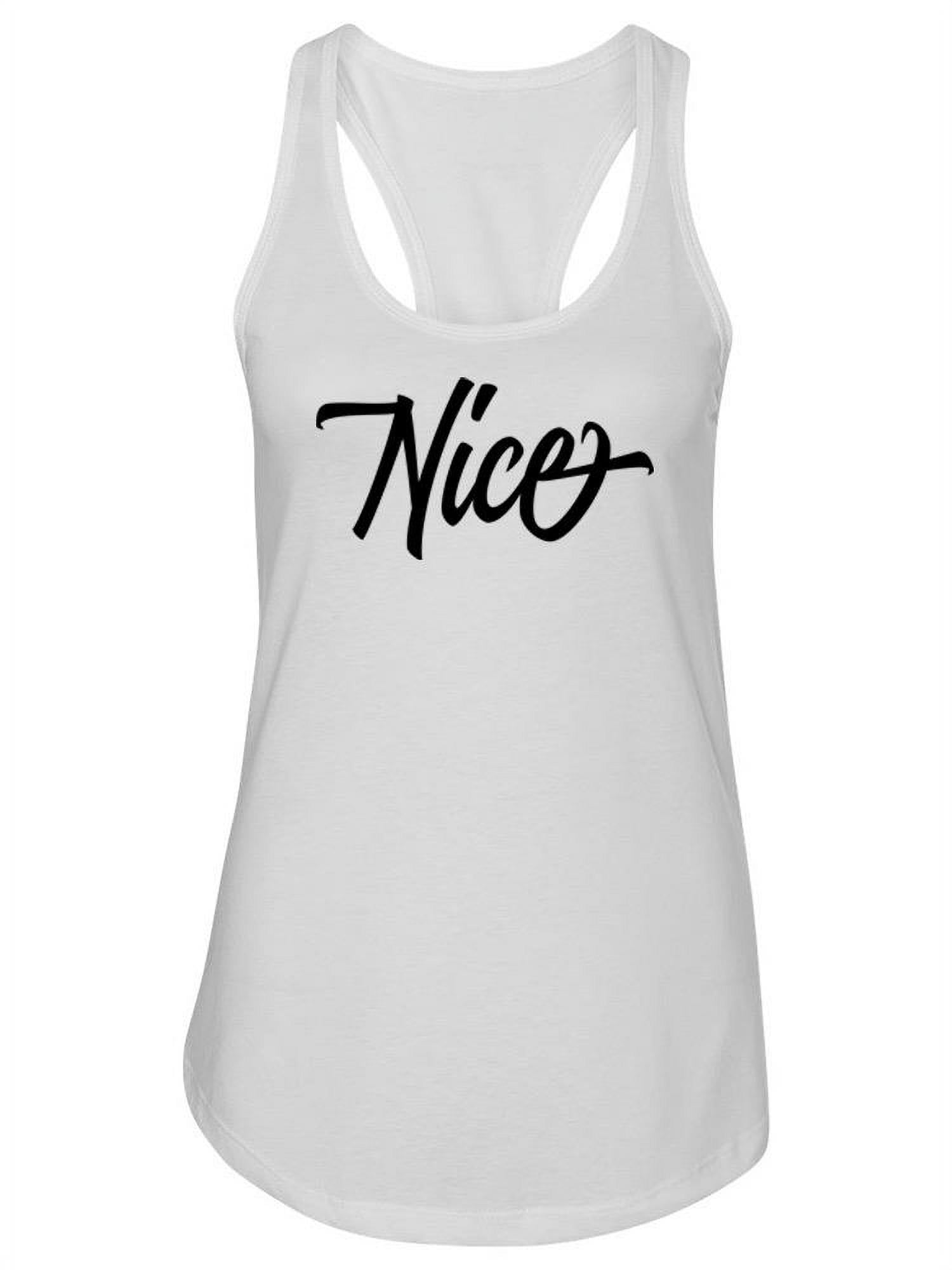 Nice Cursive Tank Women -Image by Shutterstock, Female Medium - Walmart.com