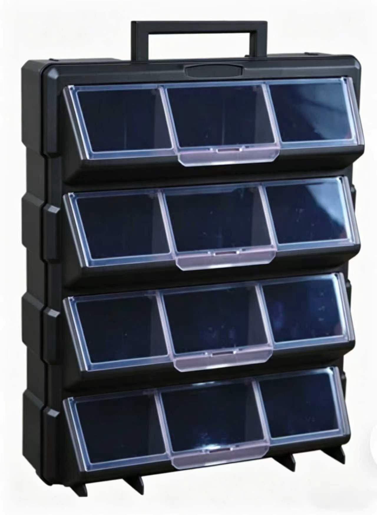 Homeworks 12 Bin Plastic Parts Storage Hardware and Craft Cabinet ...