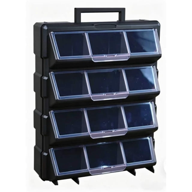 Homeworks 12 Bin Plastic Parts Storage Hardware and Craft Cabinet ...
