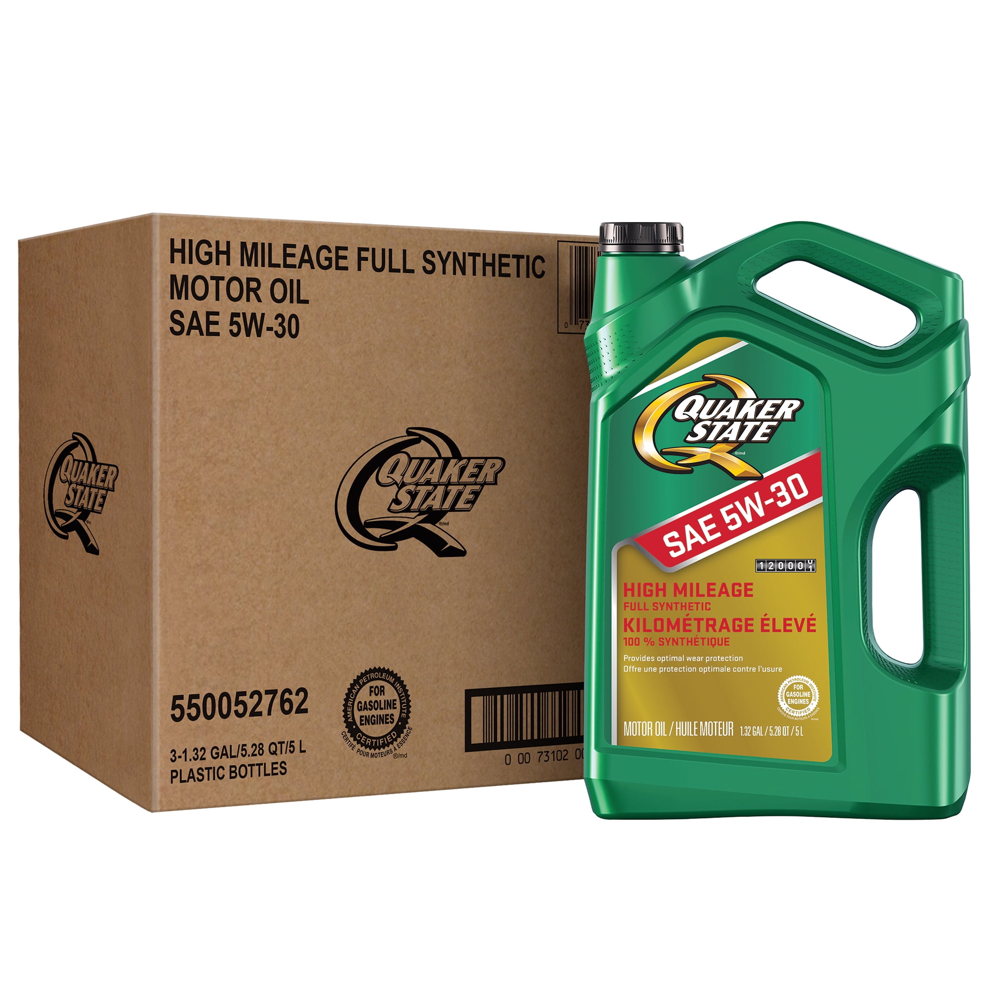 Quaker State High Mileage Full Synthetic SAE 5W-30 Motor Oil - Walmart.ca