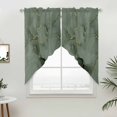 Abstract Swag Valances for Windows 63 inches Long, Sage Green Golden ...
