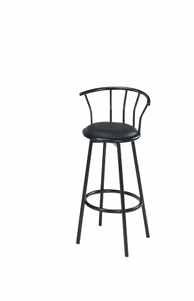 Cucina Bar Chair with Swivel - Set of 2, Black - Walmart.com