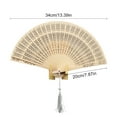 4PCS Wooden Folding Fan Handheld Vintage Wood Hand Fan Foldable Chinese ...