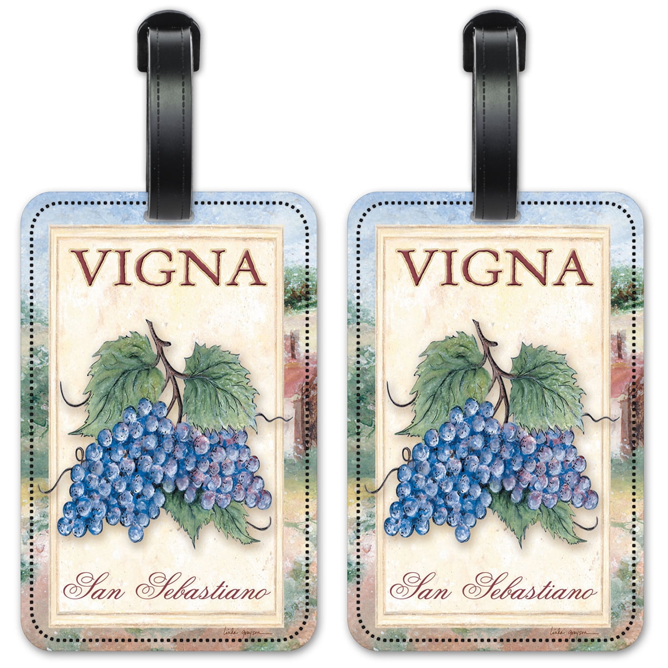 Vigna - Luggage ID Tags / Suitcase Identification Cards - Set of 2 ...
