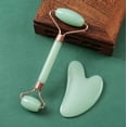 2pcs Dual Head Facial Roller and Gua Sha Tool Set - Portable Face ...