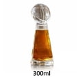 10.1Oz Whiskey Decanter With Football Shaped Top Glass Sports Themed ...