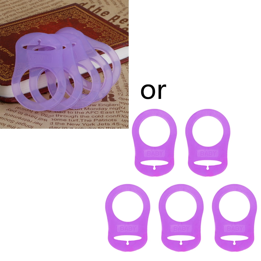RABBITH 5pcs Baby Pacifier Holder Adapter Rings Silicone Mam Pacifier ...