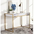 SAFAVIEH Elodie Scandinavian Writing Desk, White/Gold - Walmart.com