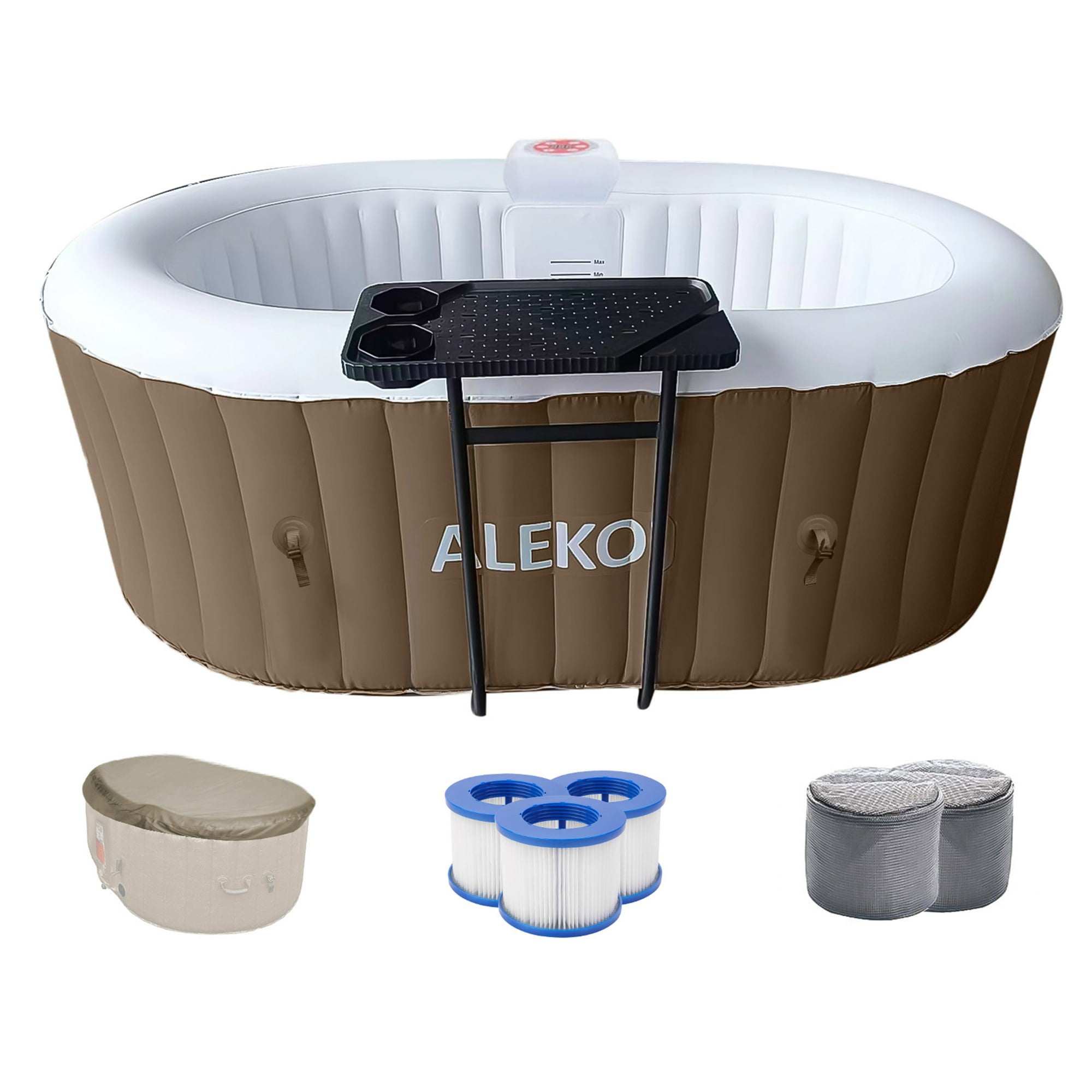 Click here for Aleko Oval Inflatable Brown 2 Person Hot Tub Spa W... prices