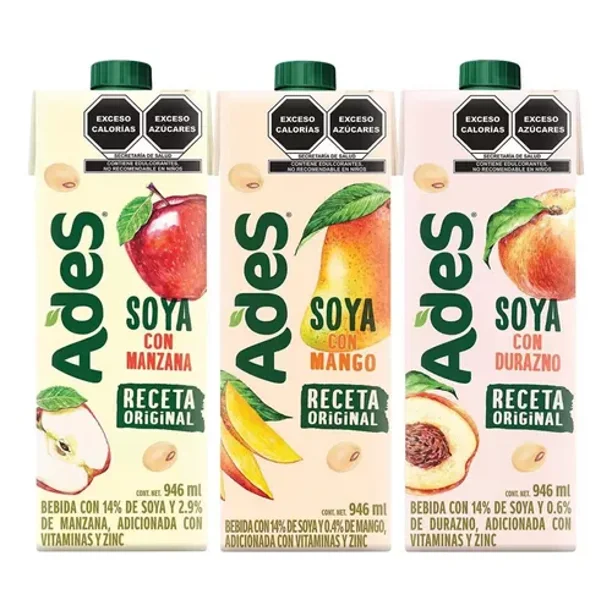 Bebida de Soya con Jugo de Frutas Ades 4 Pz de 946ml | Bodega Aurrera ...