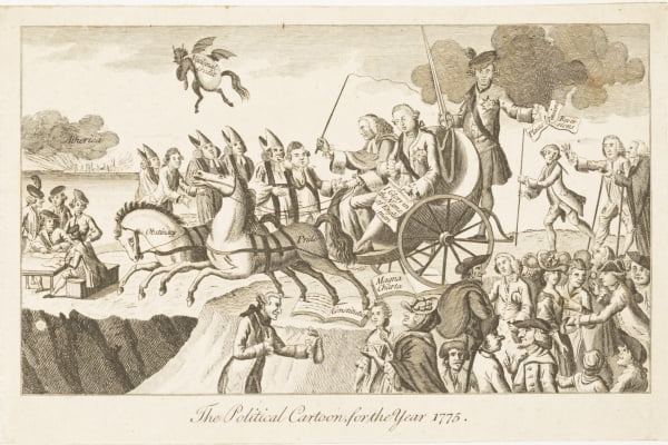 Print: The Political Cartoon For The Year 1775 - Walmart.com