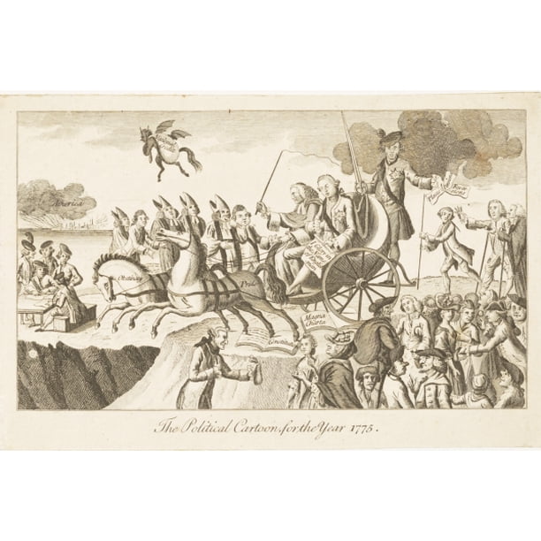 Print: The Political Cartoon For The Year 1775 - Walmart.com
