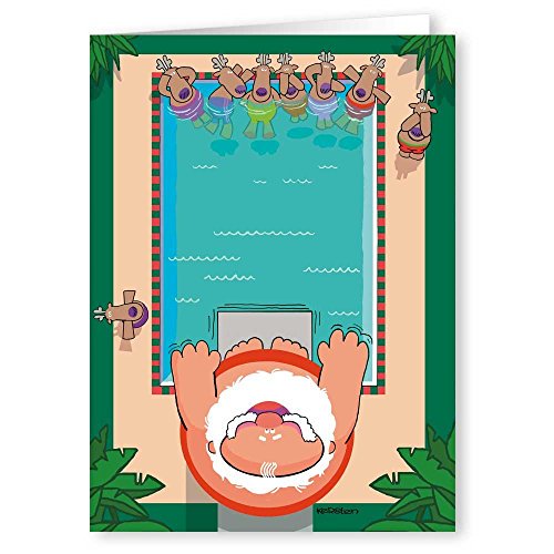 Pool Dive - Swimming Pool Christmas Card - 18 Cards & Envelopes - 30067 ...